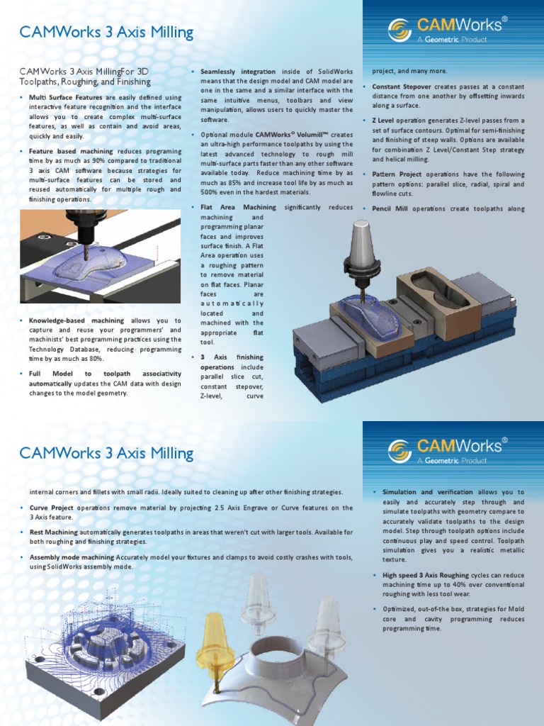 Camworks 3 Axis Milling: Camworks 3 Axis Millingfor 3D Toolpaths ...