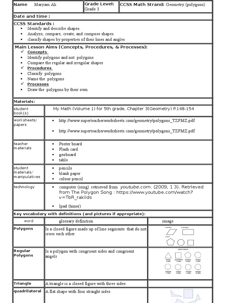 Concepts: My Math (Volume 1) For 5th Grade, Chapter 3 (Geometry) P.148 ...