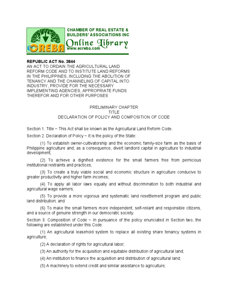 Ra 3844 | PDF | Lease | Leasehold Estate