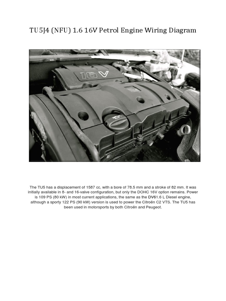 TU5J4 (NFU) 1.6 16V Petrol Engine Wiring Diagram | PDF | Ignition ...