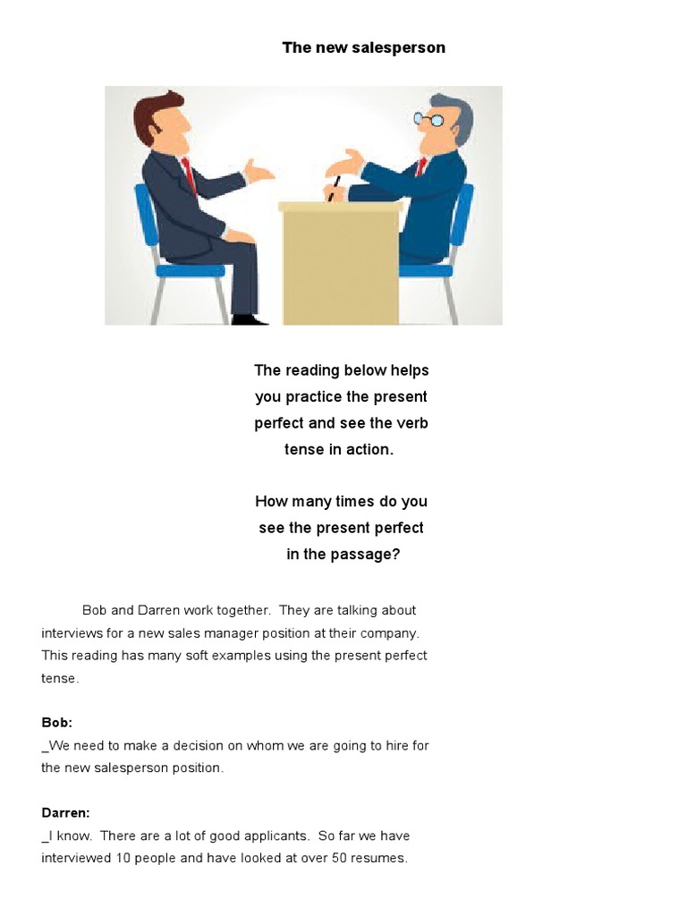 The New Salesperson | PDF | Sales | Language Mechanics