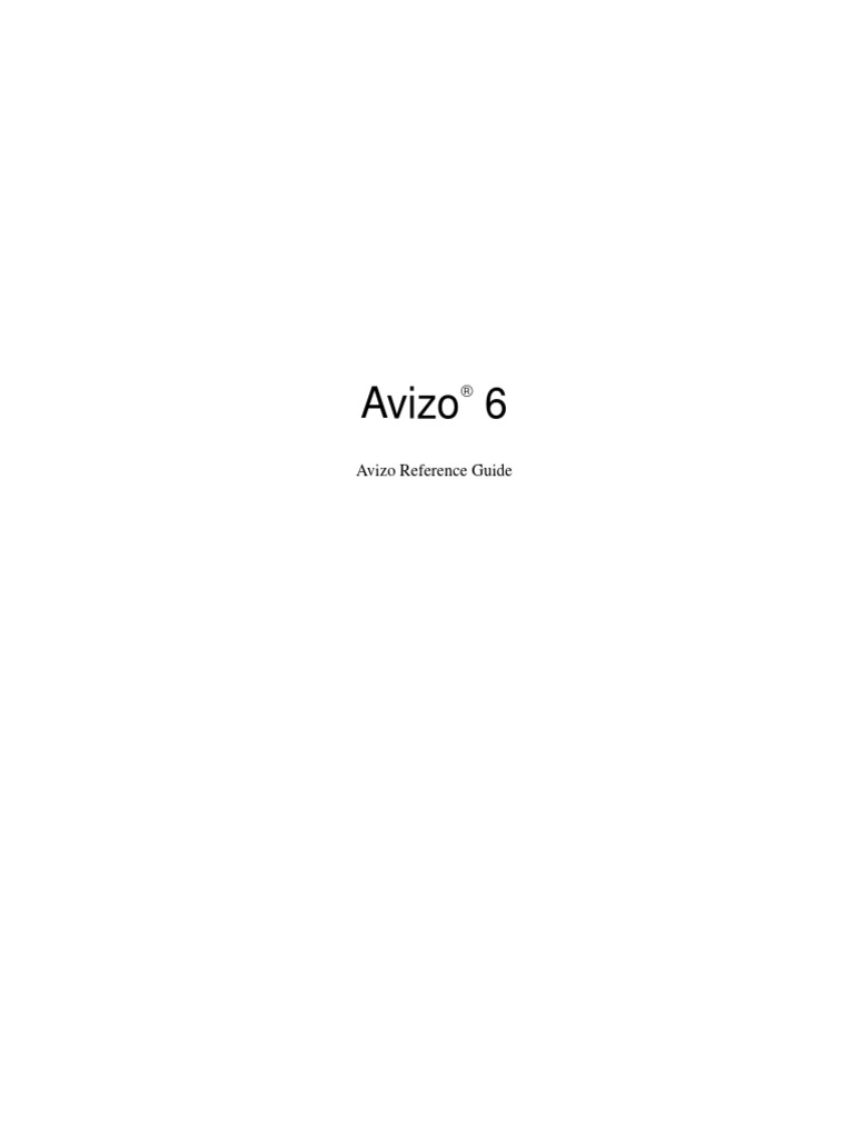 Avizo 6 Reference Guide | PDF | Multidimensional Signal Processing ...