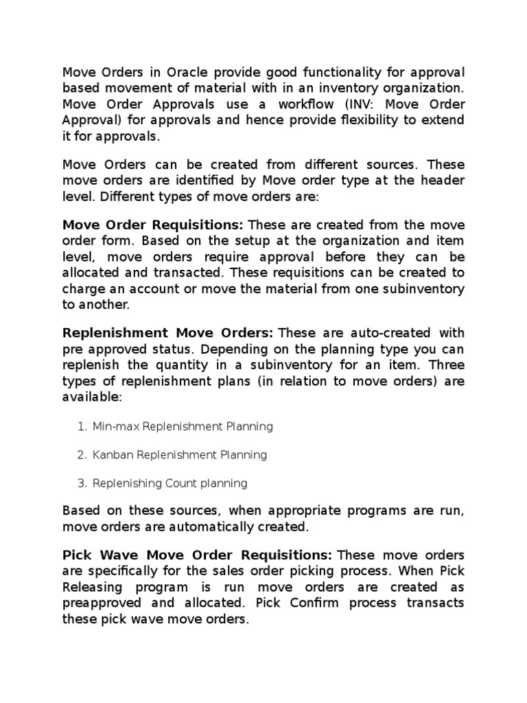 An Overview of Creating, Allocating, and Transacting Move Order ...