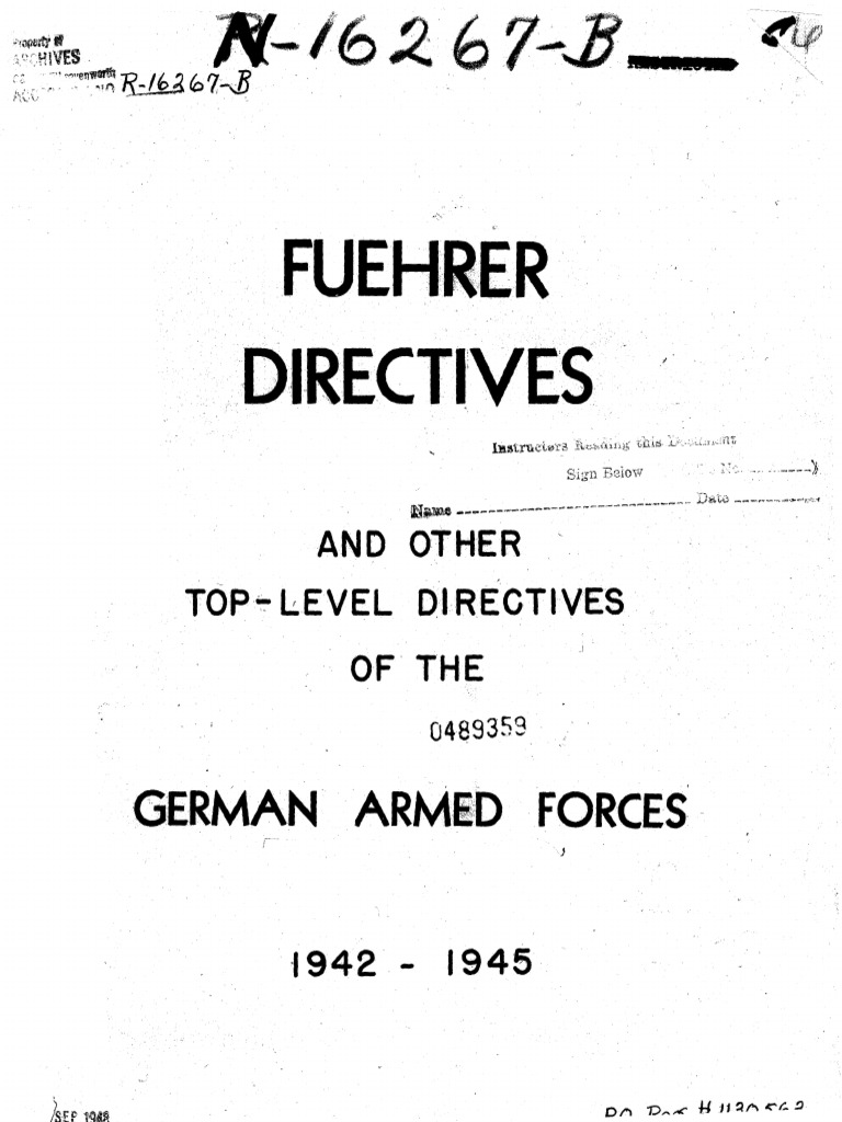 Fuhrer Directives | PDF | Crimea | Navies