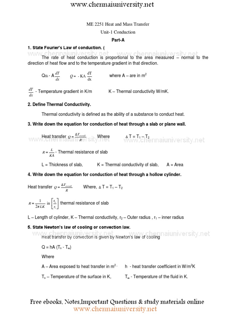 2marks & 16 Marks HMT PDF | PDF | Boundary Layer | Heat Exchanger