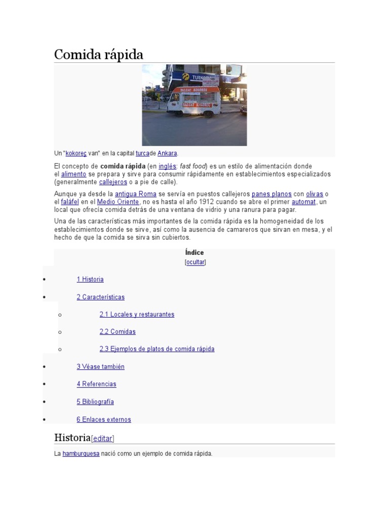 Comida Rápida | PDF | Comida rápida | Comida de conveniencia