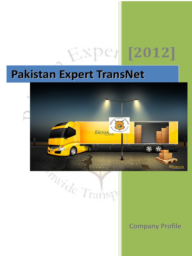 Pakistan TransportNET Profile | PDF | Cargo | Logistics