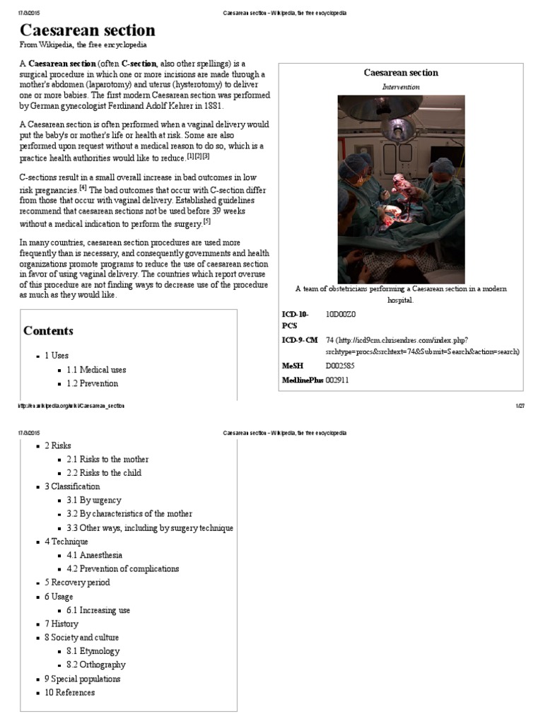 Caesarean Section | PDF | Caesarean Section | Childbirth