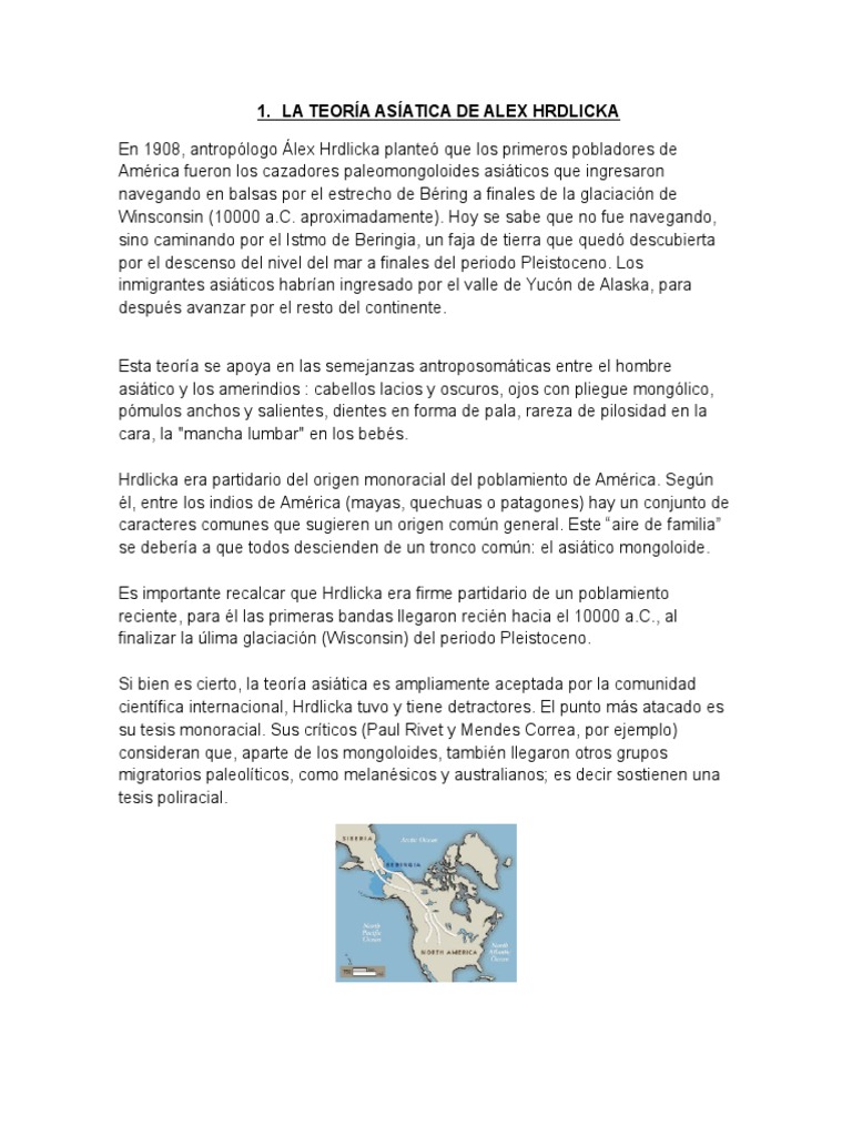 Teoría Asiática de Alex Hrdlicka | PDF | Polinesia | Oceanía