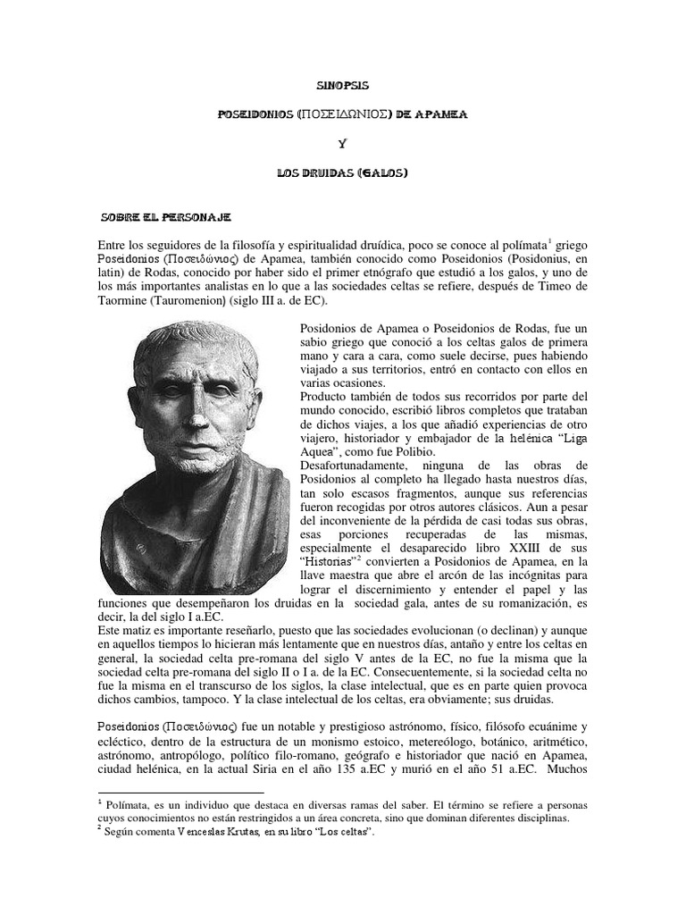 51 - Posidonio de Apamea y Los Druidas Galos | PDF | druida | Celtas