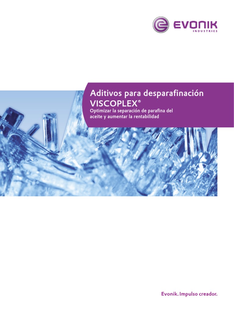Desparafinacion Aditivo VISCOPLEX | PDF | Filtración | Refinería de ...