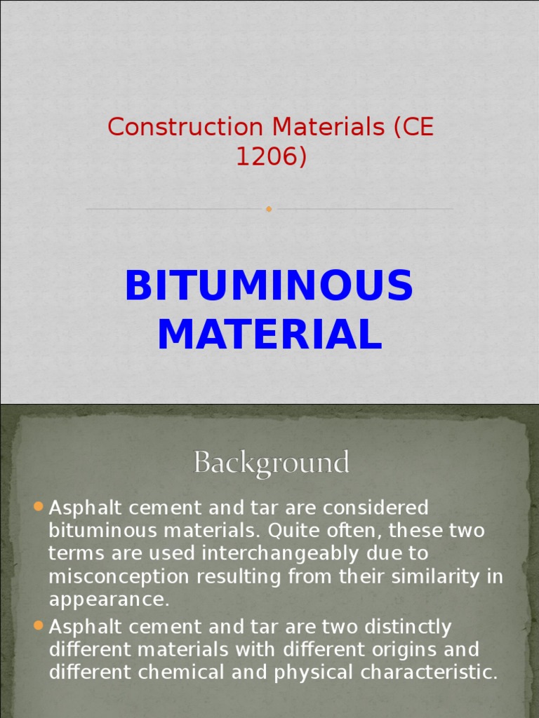 Bitumen Materials | Asphalt | Road Surface