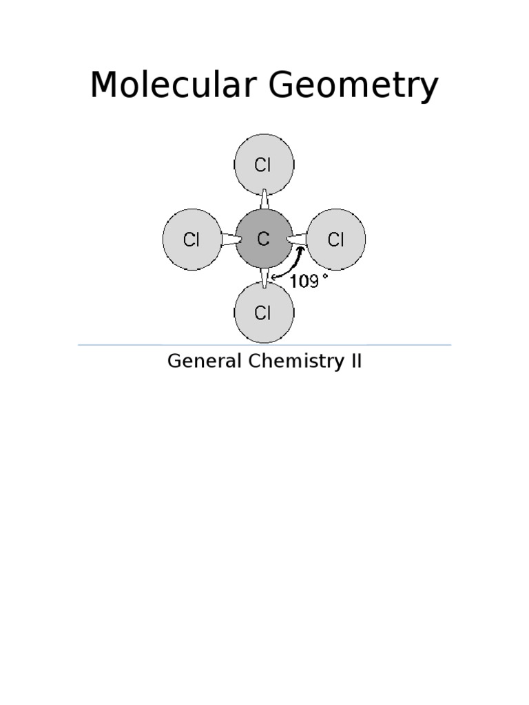 Molecular Geometry - General Chemistry II | PDF | Chemical Polarity ...