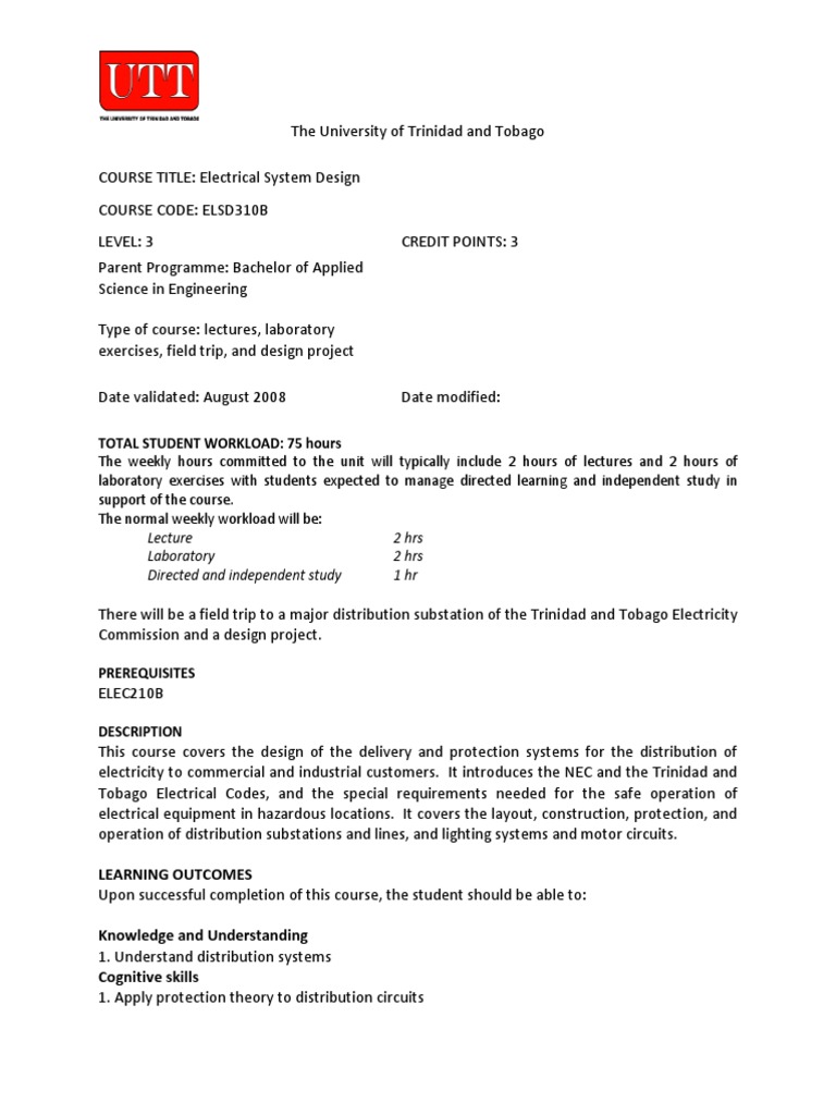 Electrical System Design Course | PDF | Electrical Substation ...