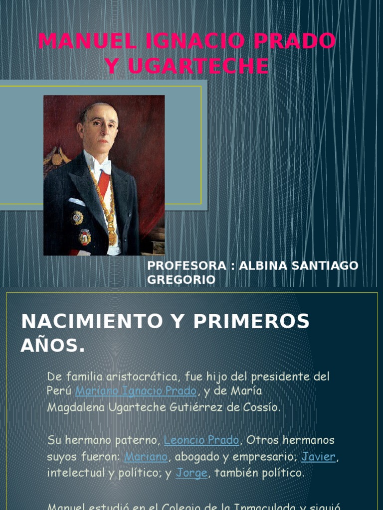 Manuel Ignacio Prado y Ugarteche | PDF | Perú | Gobierno