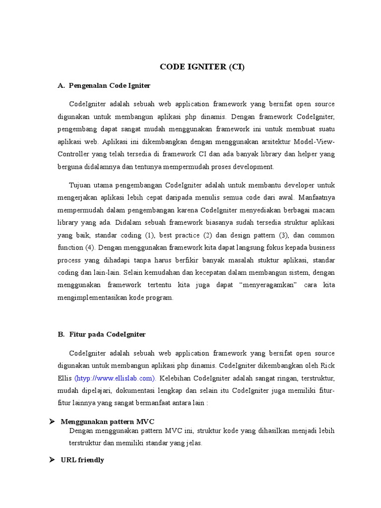 Panduan Lengkap CodeIgniter MVC | PDF