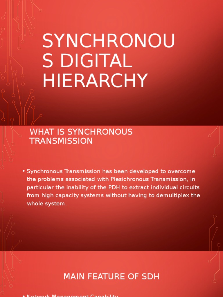 Synchronous Digital Hierarchy | PDF | Public Switched Telephone Network ...