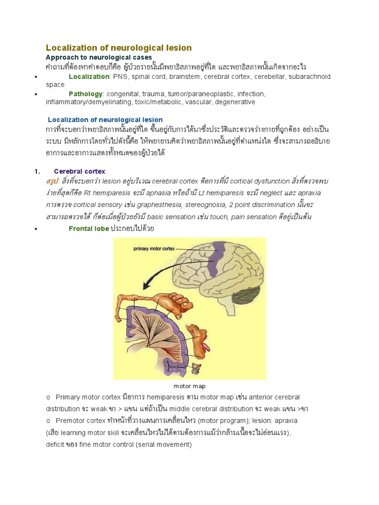 Localization of Neurological Lesion Er Gold | PDF