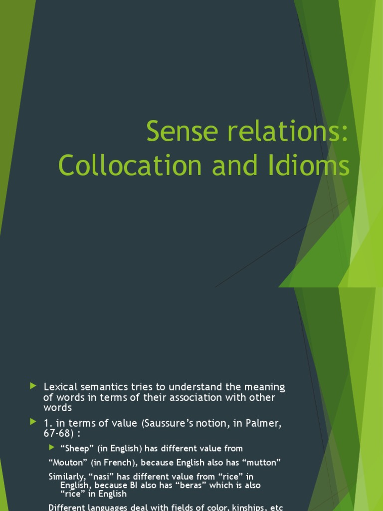 4-Collocation and Idioms | PDF | Idiom | Phrase