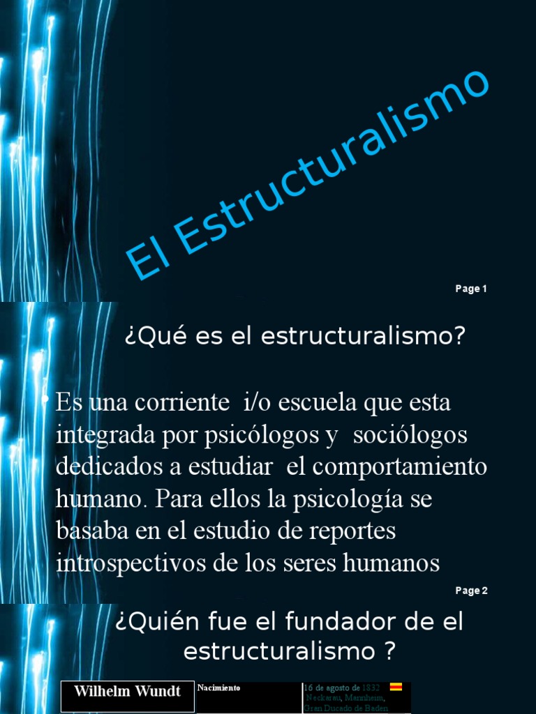 El Estructuralismo | PDF | Interacciones de disciplina académica ...