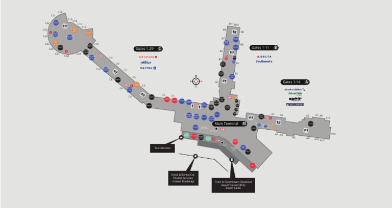 Cleveland Hopkins Airport Terminal Map | PDF | Travel