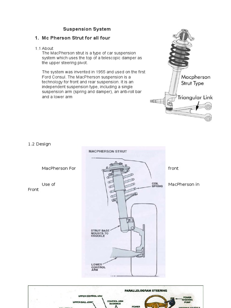 Suspension System | PDF | Suspension (Vehicle) | Automobiles