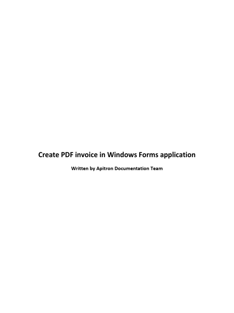 How To Create Pdf Invoice In Sap