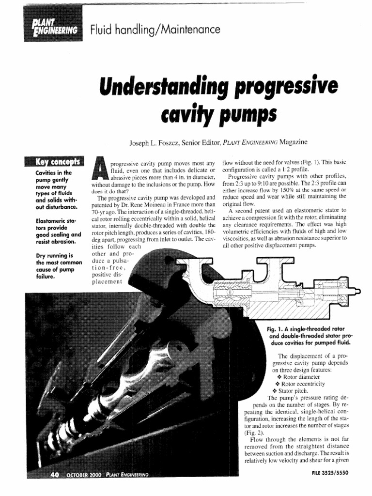 Understanding Progressive Cavity Pumps | PDF