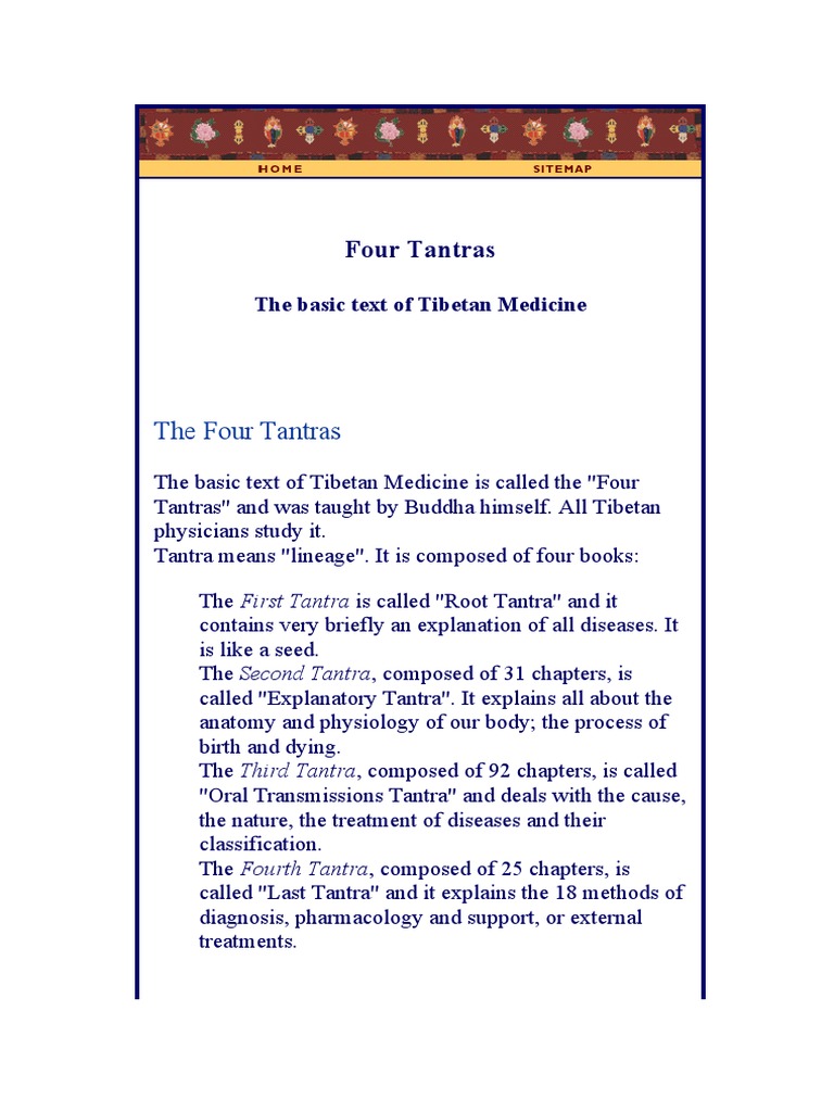 Four Tantras- Basic Text of Tibetan Medicine | PDF | Bile | Medicine