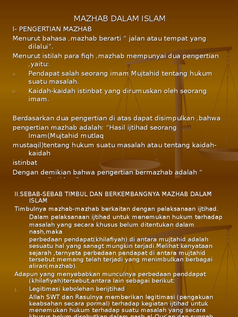 Mazhab dalam Islam | PDF