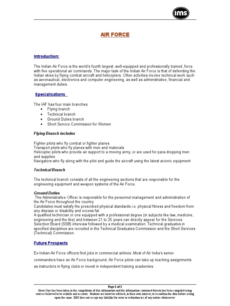 Air Force: Flying Branch Includes | PDF | Armed Conflict | Further ...