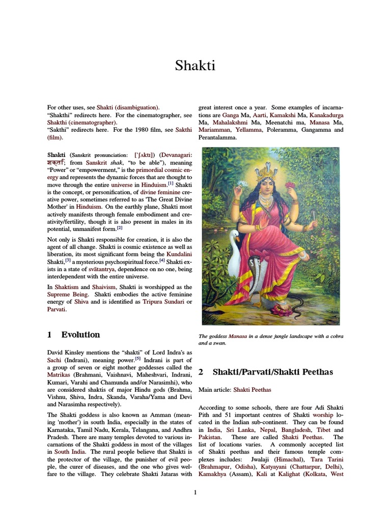 Understanding the Shakti Goddess | PDF | Theism | Hindu Iconography