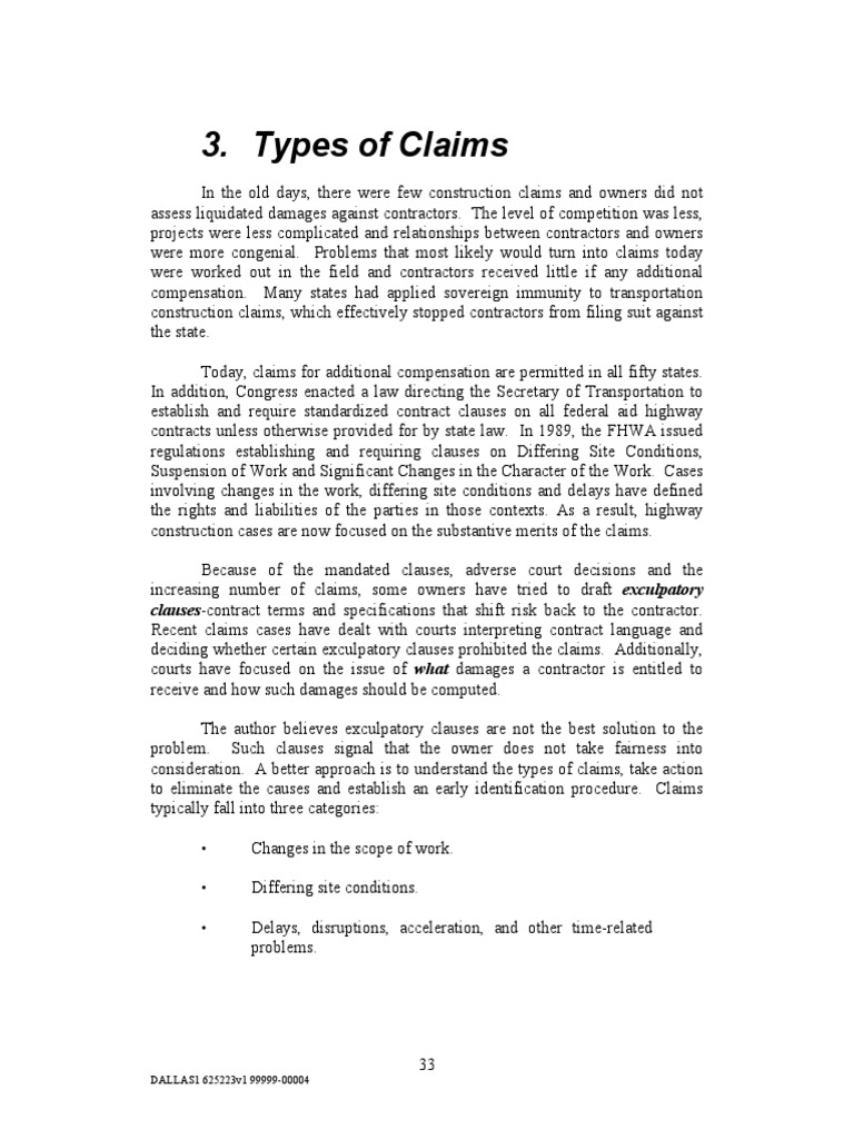 Types of Claims1 | PDF