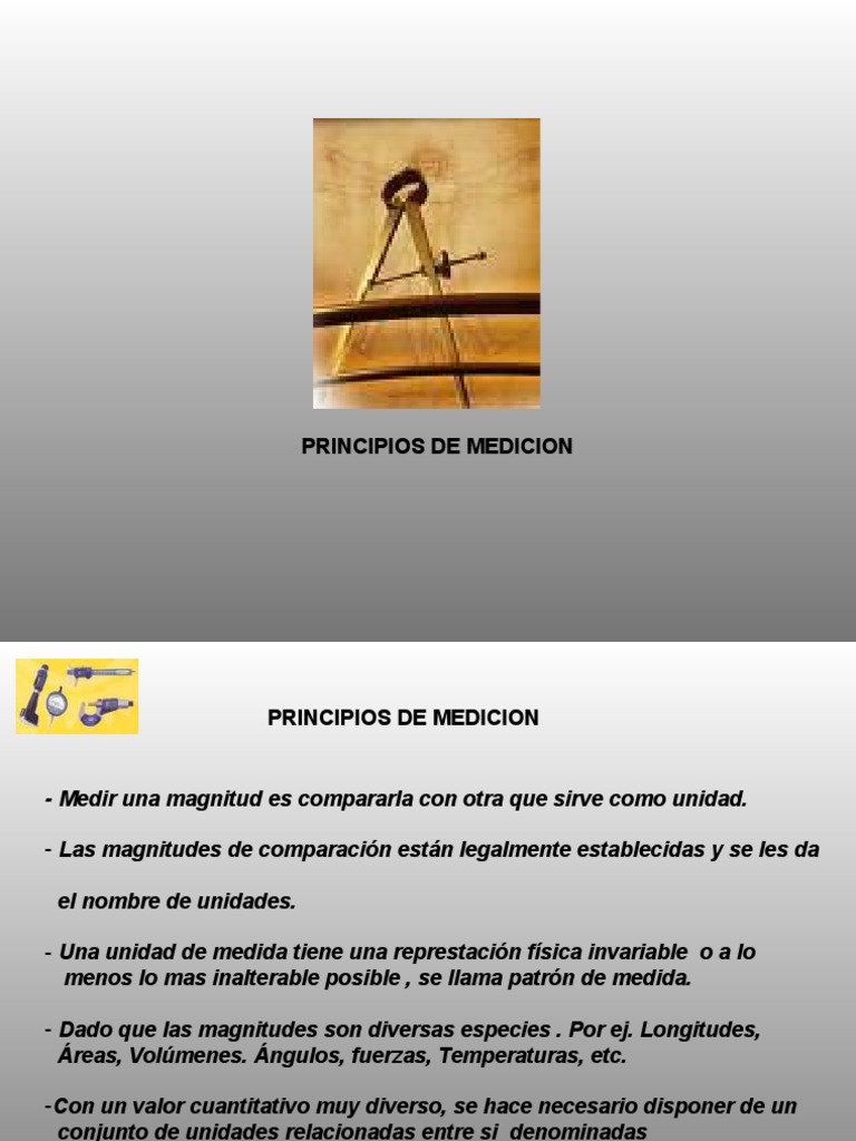 Principio de Medicion | PDF | Unidades de medida | Medición