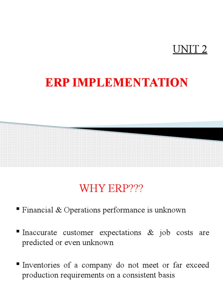 UNIT 2 - ERP Implementation | PDF | Enterprise Resource Planning ...