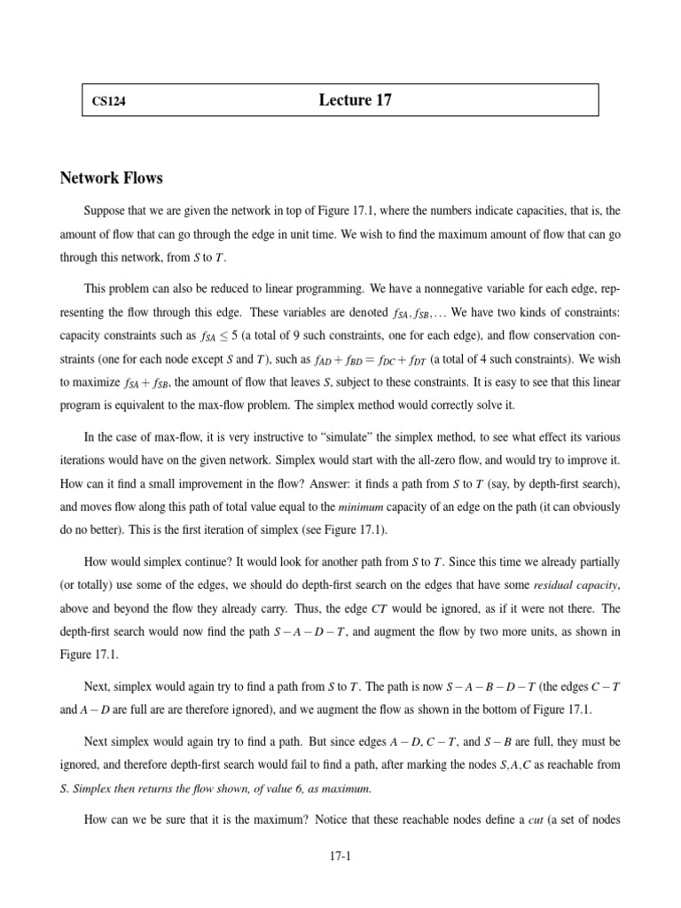 Harvard Algorithm Class CS124 Notes | PDF | Linear Programming ...