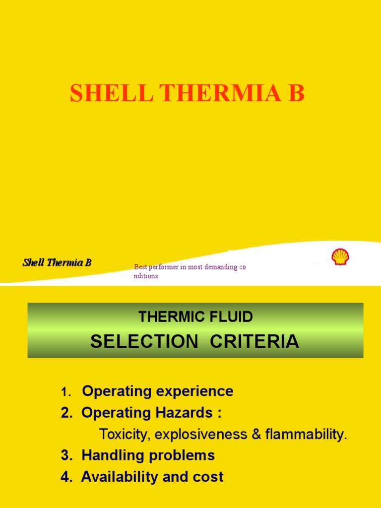 Shell Thermia Presentation | PDF | Cracking (Chemistry) | Hydrocarbons