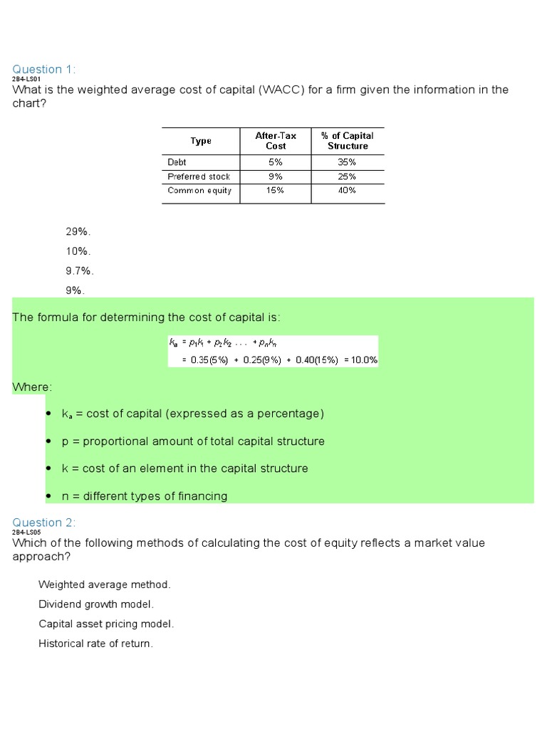 Cost of Capital Done | PDF | Cost Of Capital | Preferred Stock