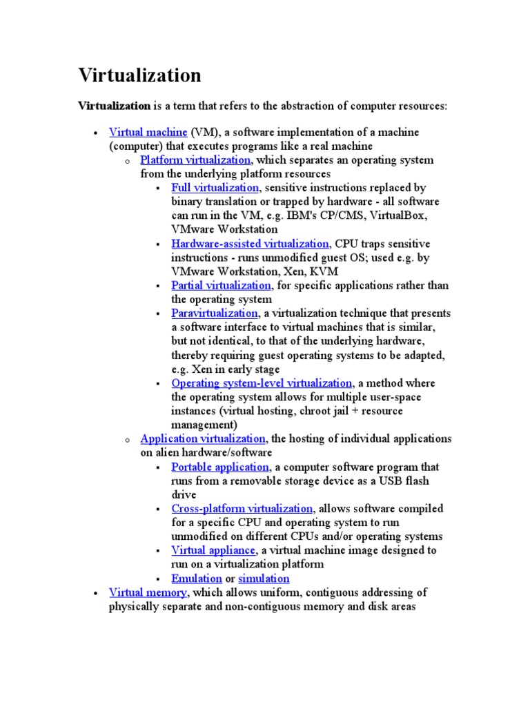Virtualization | PDF | Virtual Machine | Operating System
