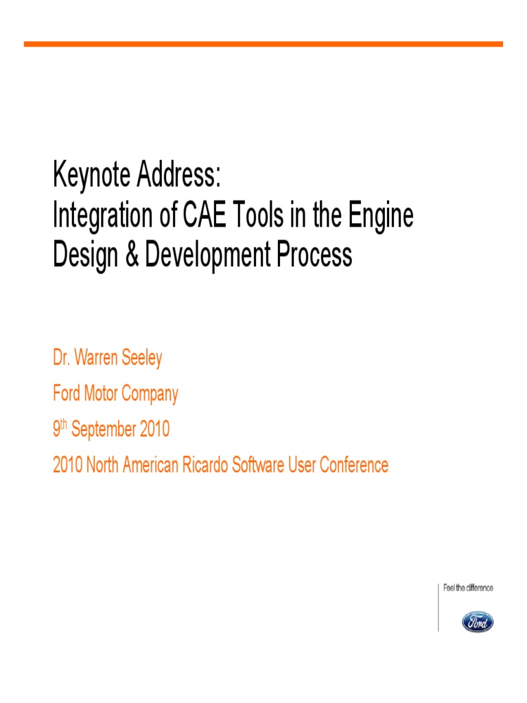 Integration of CAE Tools in The Engine Design and Development Process ...