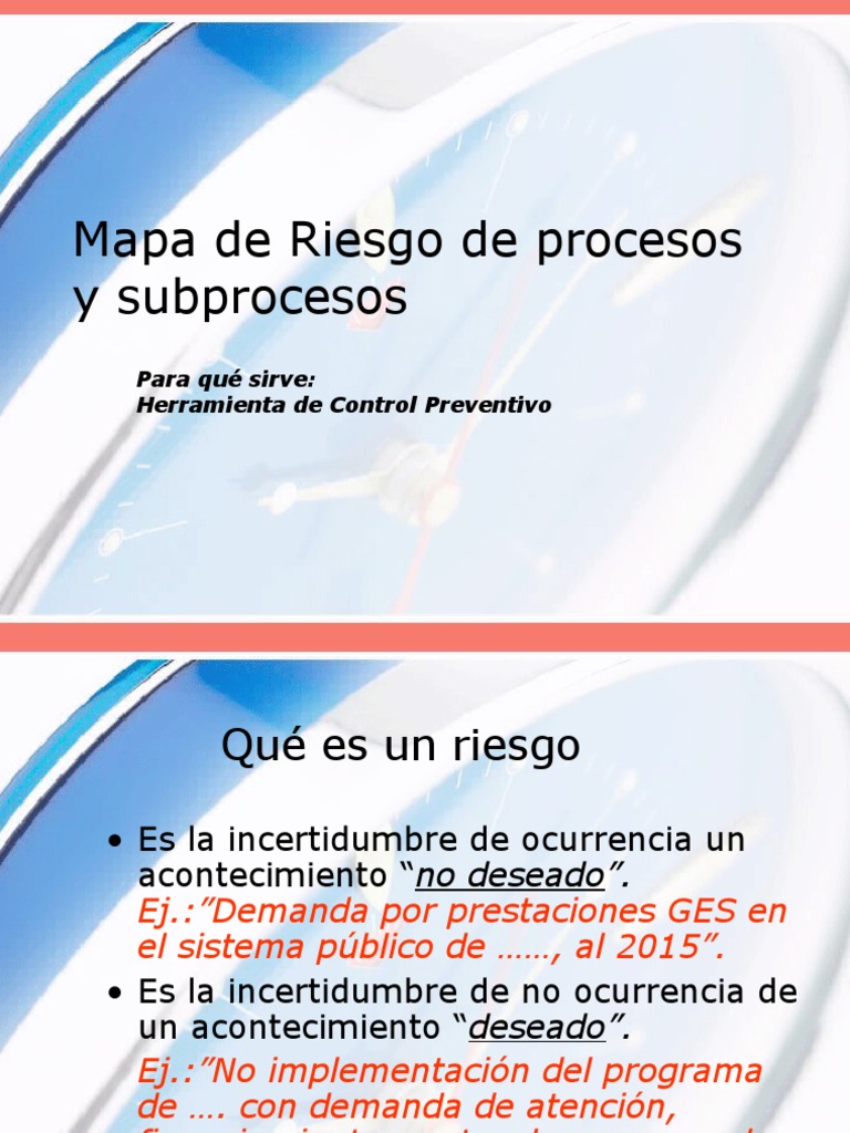 Mapa de Riesgo de Procesos y Subprocesos | Descargar gratis PDF | Planificación | Toma de decisiones