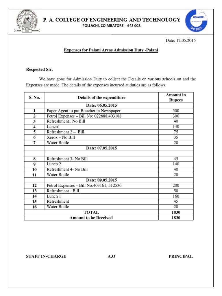 P. A. College of Engineering and Technology: Pollachi, Coimbatore - 642 ...