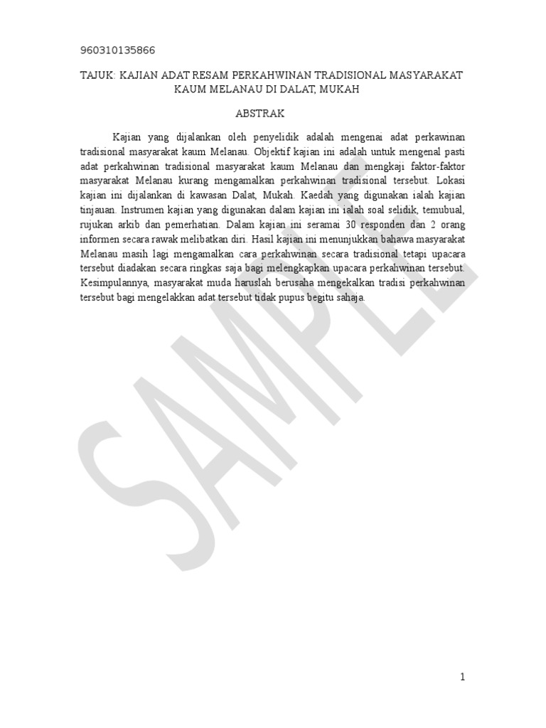 Contoh Abstrak | PDF