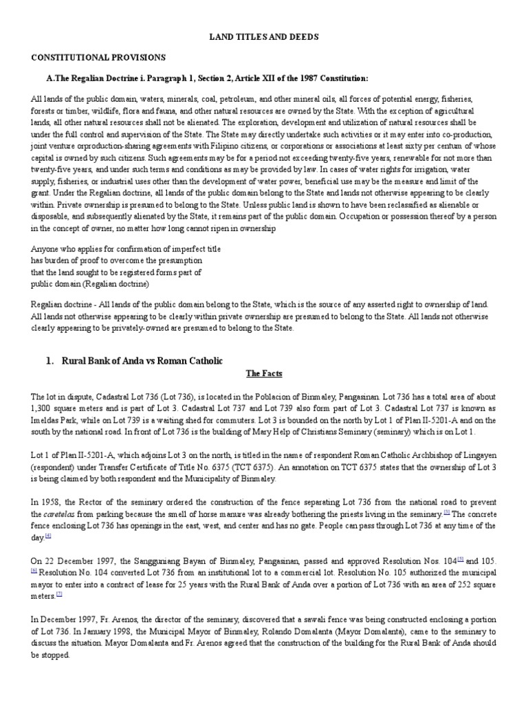 Land Titles and Deeds | PDF