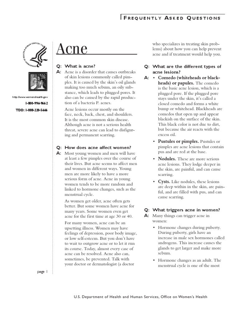 Acne 1 | PDF | Integumentary System | Dermatology
