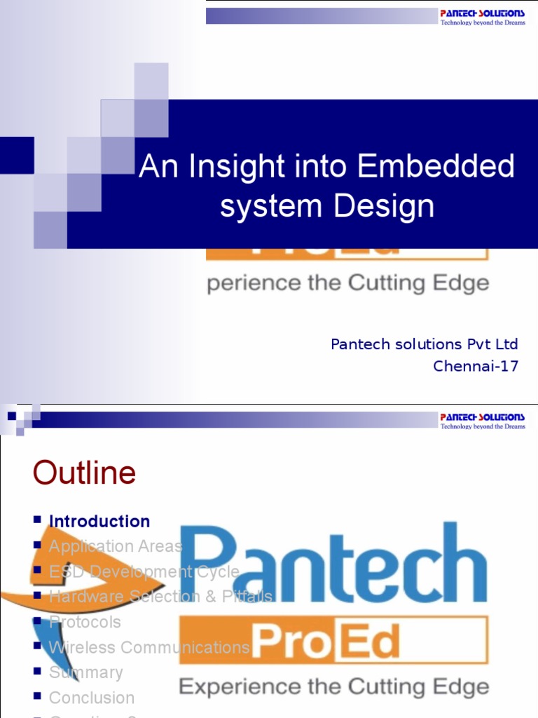 An Insight Into Embedded System Design: Pantech Solutions PVT LTD ...