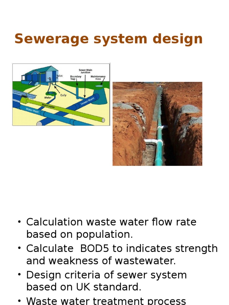 CE3205 Lecture 11 Sewerage System Design | Sewage Treatment | Sanitary ...