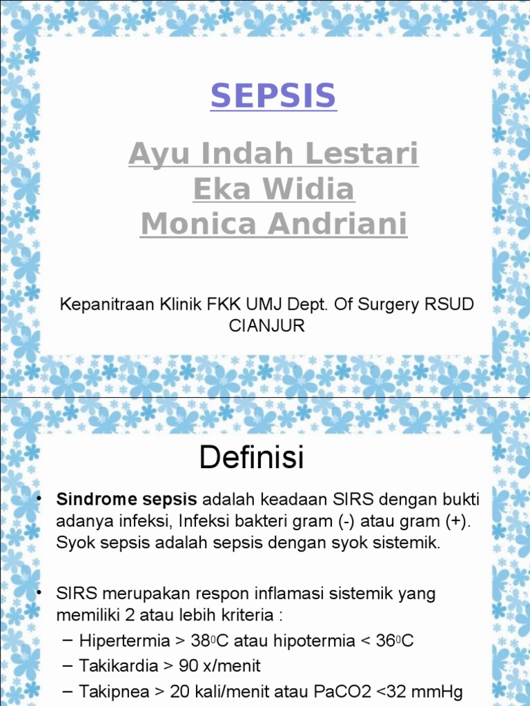 Panduan Sepsis untuk Klinik | PDF | Pengembangan Diri | Sains & Matematika