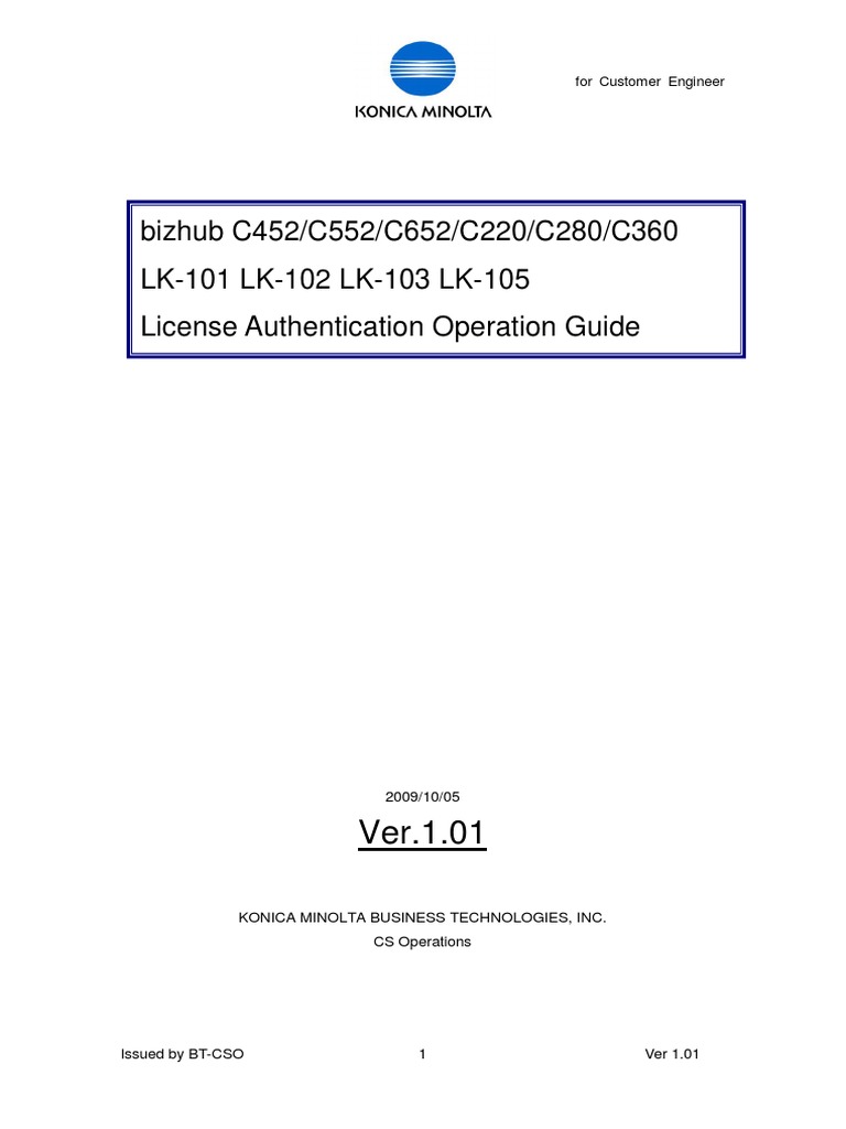 LK-101 LK-102 LK-103 LK-105 License Authentication Operation Guide ...