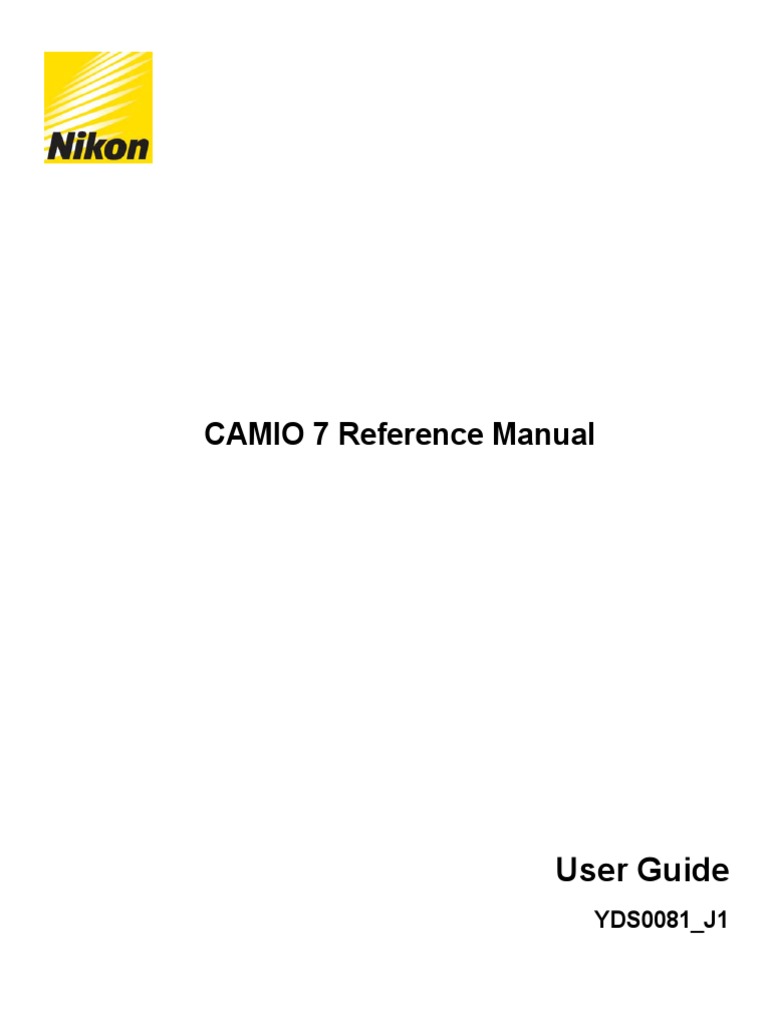 YDS0081J1 CAMIO 7 Reference Manual PDF | PDF | Menu (Computing) | System Software